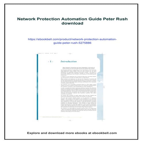 Network Protection Automation Guide Peter Rush | PDF