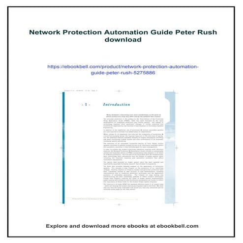 Network Protection Automation Guide Peter Rush | PDF