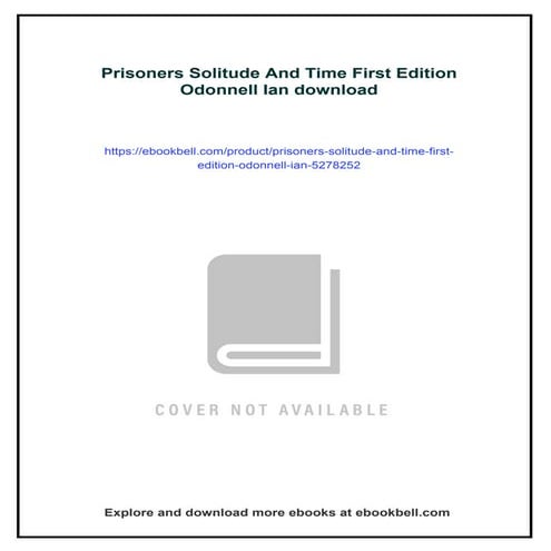 Prisoners Solitude And Time First Edition Odonnell Ian | PDF