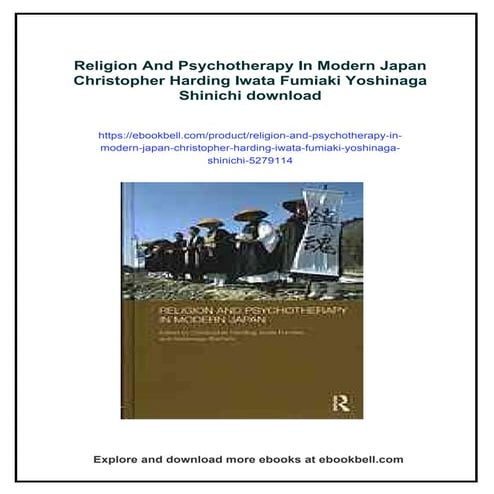 Religion And Psychotherapy In Modern Japan Christopher Harding Iwata Fumiaki Yoshinaga Shinichi ...
