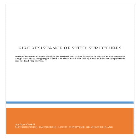 Fire Resistance of Steel Structures | PDF