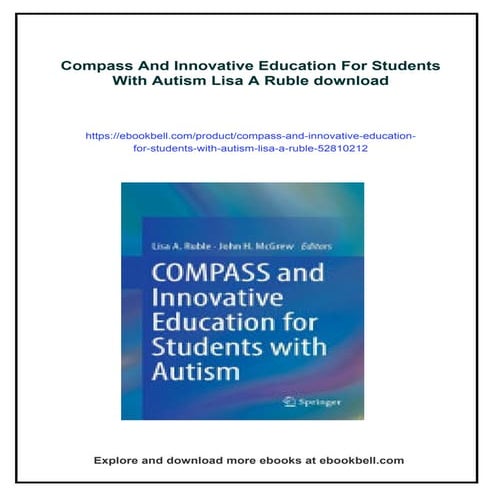 Compass And Innovative Education For Students With Autism Lisa A Ruble ...