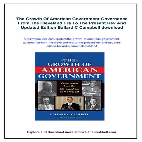 The Growth Of American Government Governance From The Cleveland Era To ...
