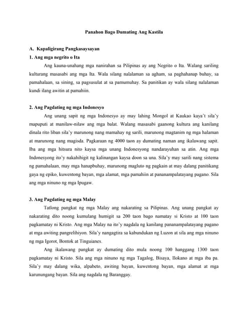 Kaligirang Pangkasaysayan ng Panitikan sa Panahon ng Katutubo | PPTX