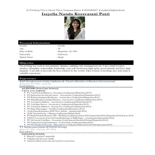 CV Issyella Nanda (NEW) | PDF