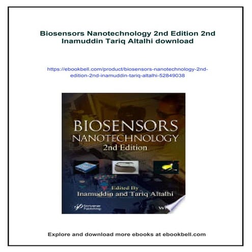 Biosensors Nanotechnology 2nd Edition 2nd Inamuddin Tariq Altalhi | PDF