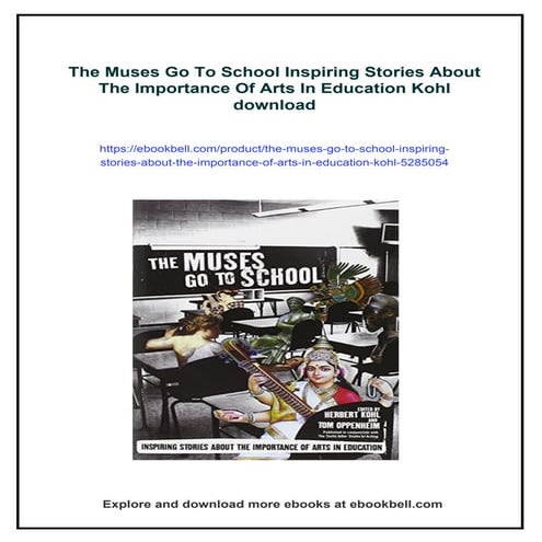 The Muses Go To School Inspiring Stories About The Importance Of Arts ...