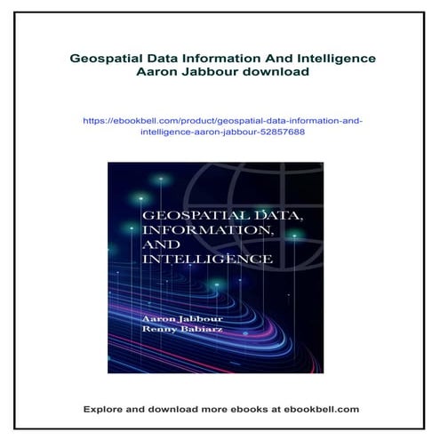 Geospatial Data Information And Intelligence Aaron Jabbour | PDF