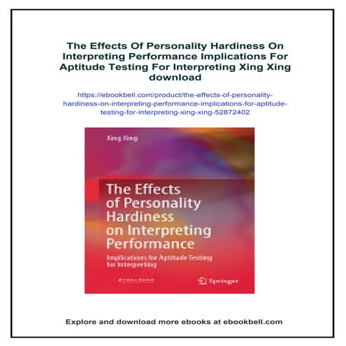 The Effects Of Personality Hardiness On Interpreting Performance ...