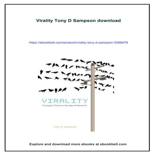 Download full ebook of Virality Tony D Sampson instant download pdf | PDF