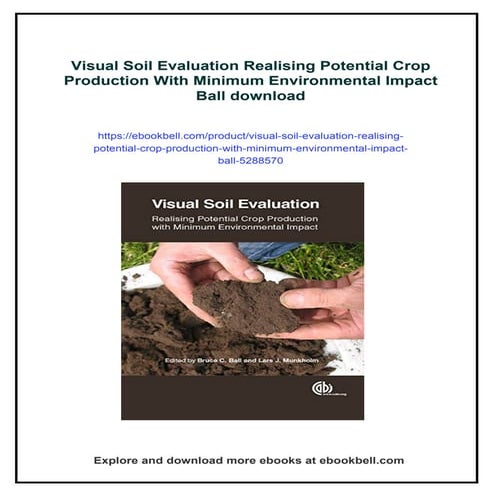 Visual Soil Evaluation Realising Potential Crop Production With Minimum ...