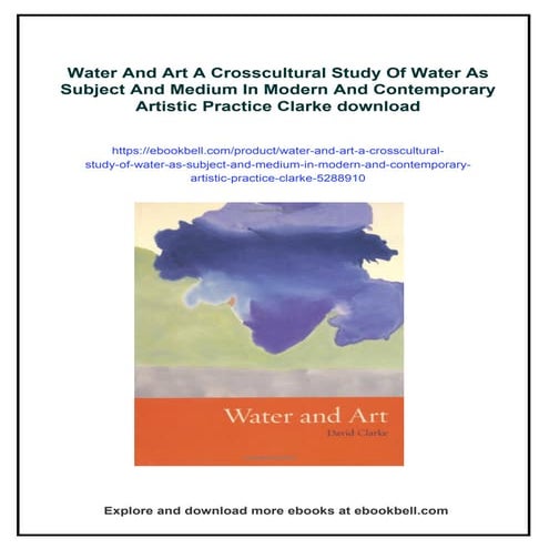 Water And Art A Crosscultural Study Of Water As Subject And Medium In ...