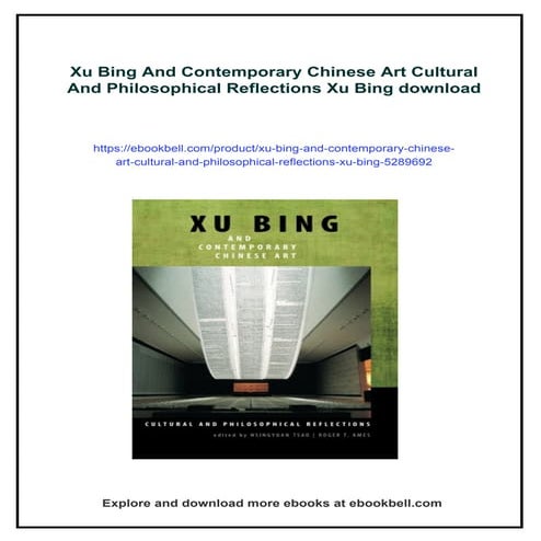 Xu Bing And Contemporary Chinese Art Cultural And Philosophical ...