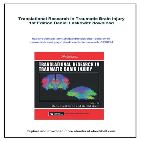 Translational Research In Traumatic Brain Injury 1st Edition Daniel ...