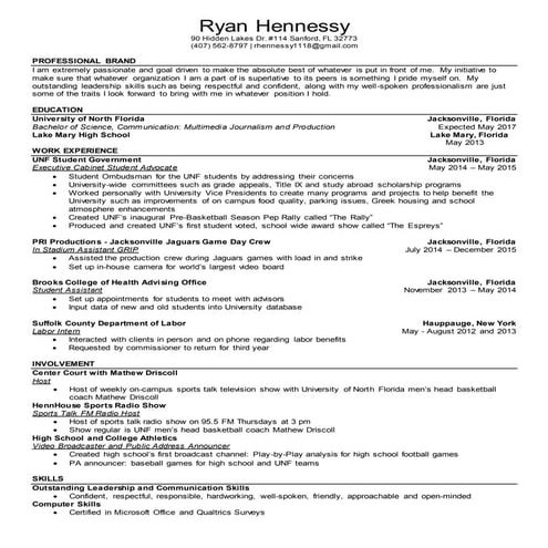 Ryan Hennessy res draft | DOCX