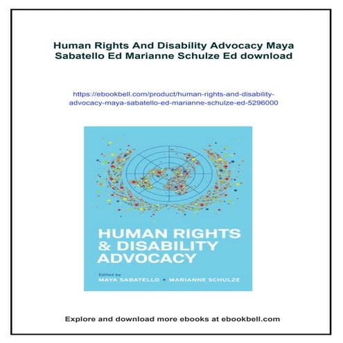 Human Rights And Disability Advocacy Maya Sabatello Ed Marianne Schulze ...