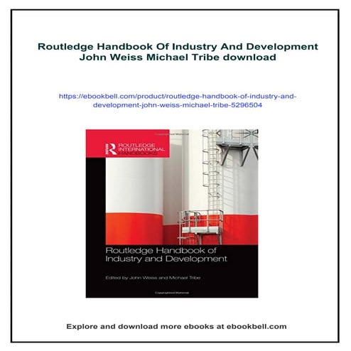 Routledge Handbook Of Industry And Development John Weiss Michael Tribe ...