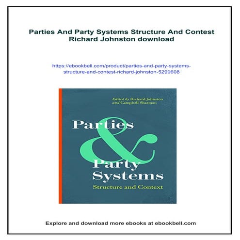 Parties And Party Systems Structure And Contest Richard Johnston | PDF
