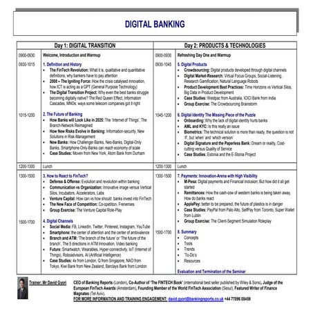 (1) Digital Banking Training Program | PDF