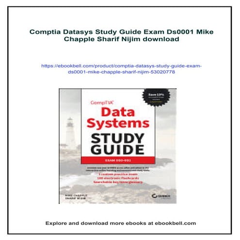 Comptia Datasys Study Guide Exam Ds0001 Mike Chapple Sharif Nijim | PDF