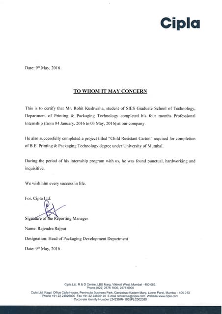 Certificate of Employment Sample | DOCX