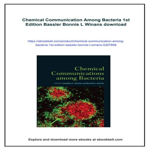 Chemical Communication Among Bacteria 1st Edition Bassler Bonnie L ...