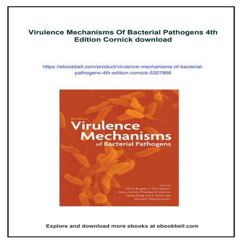Virulence Mechanisms Of Bacterial Pathogens 4th Edition Cornick | PDF