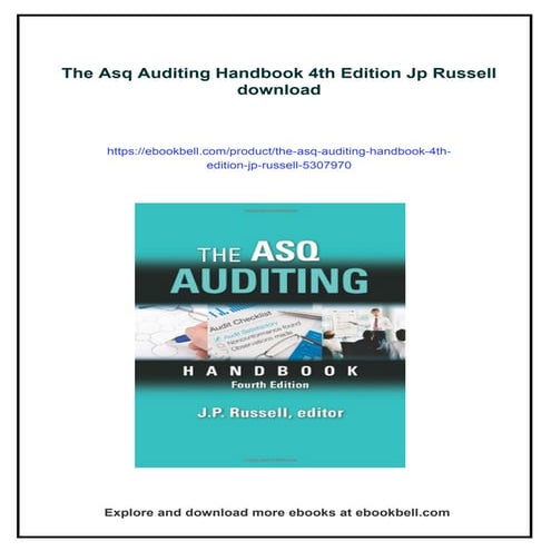The Asq Auditing Handbook 4th Edition Jp Russell | PDF
