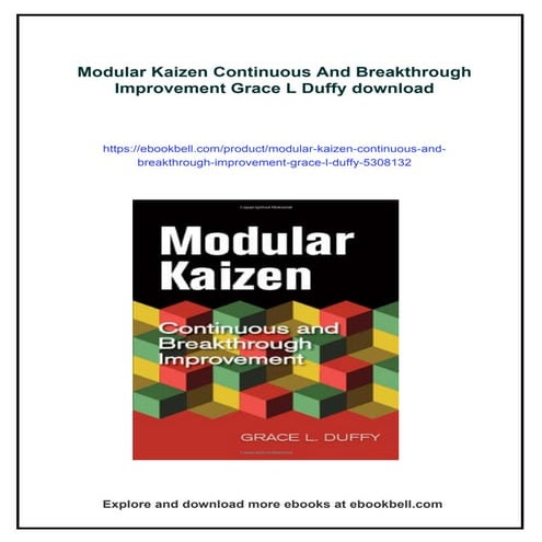 Modular Kaizen Continuous And Breakthrough Improvement Grace L Duffy | PDF