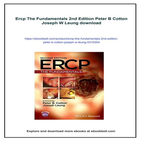 Ercp The Fundamentals 2nd Edition Peter B Cotton Joseph W Leung | PDF