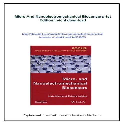 Micro And Nanoelectromechanical Biosensors 1st Edition Leichl | PDF