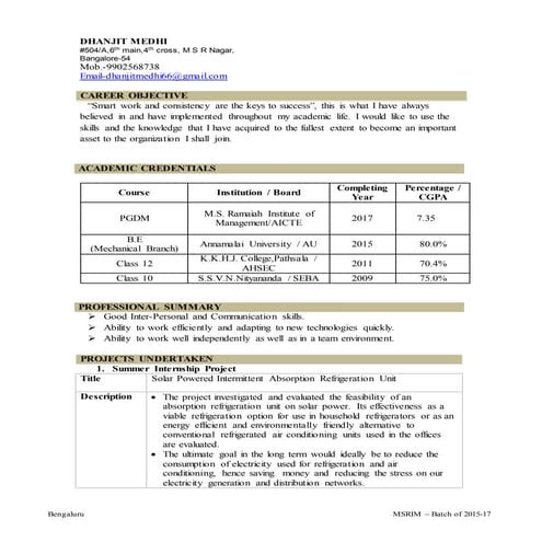 Ajith resume | DOCX