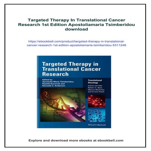 Targeted Therapy In Translational Cancer Research 1st Edition ...