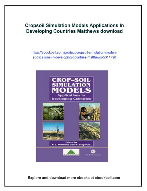 Crop Modelling and its types and softwares used | PPTX
