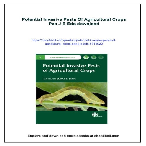 Potential Invasive Pests Of Agricultural Crops Pea J E Eds | PDF