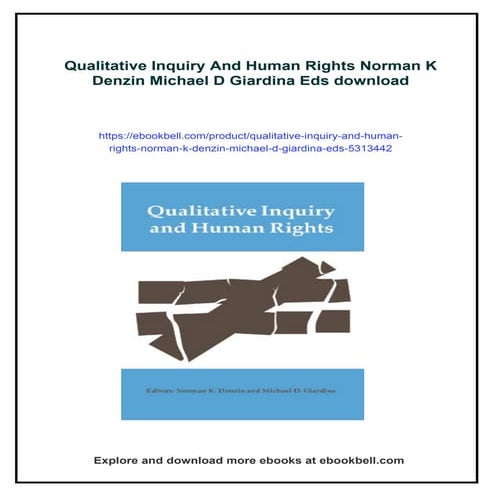 Qualitative Inquiry And Human Rights Norman K Denzin Michael D Giardina ...