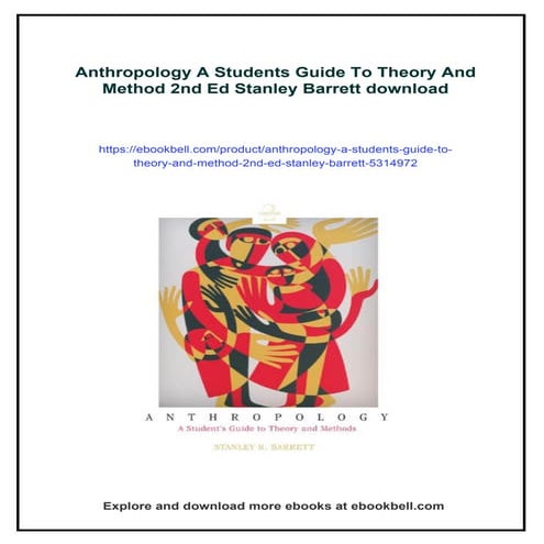 Anthropology A Students Guide To Theory And Method 2nd Ed Stanley ...