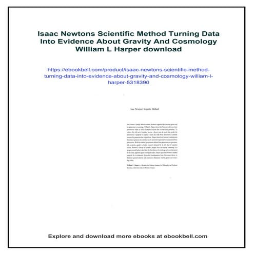 Isaac Newtons Scientific Method Turning Data Into Evidence About