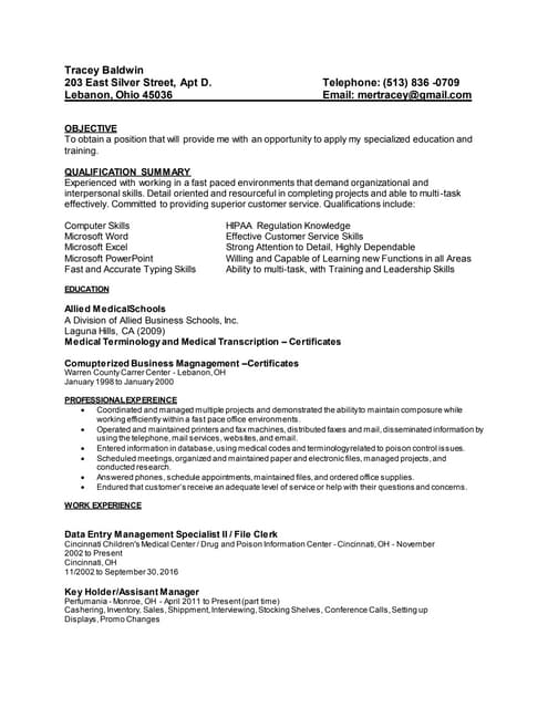 Tracey Baldwin presentations