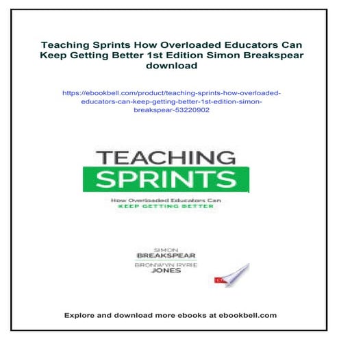 Teaching Sprints How Overloaded Educators Can Keep Getting Better 1st ...