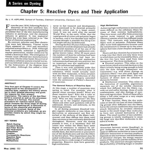 Reactive Dyes and their Application | PDF