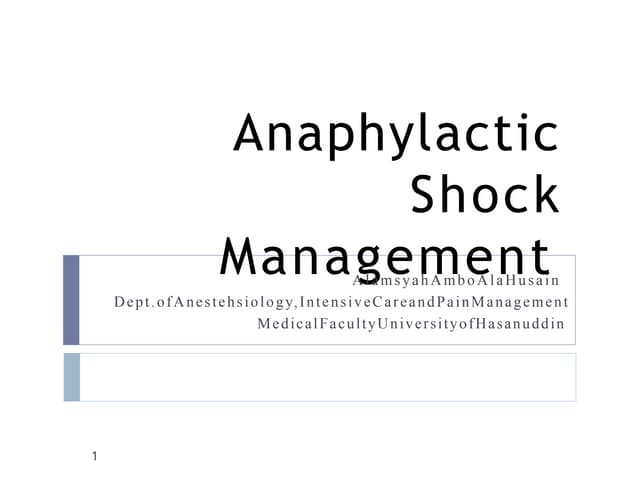PEDIATRIC ANAPHYLAXIS | PPTX
