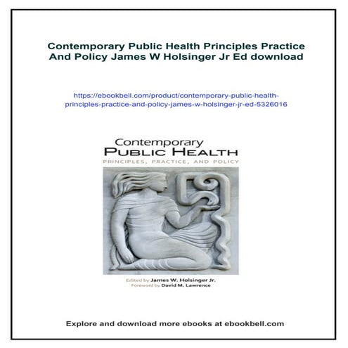 Contemporary Public Health Principles Practice And Policy James W ...