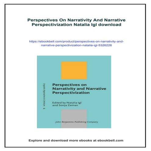 Perspectives On Narrativity And Narrative Perspectivization Natalia Igl ...