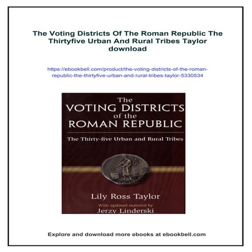 The Voting Districts Of The Roman Republic The Thirtyfive Urban And ...