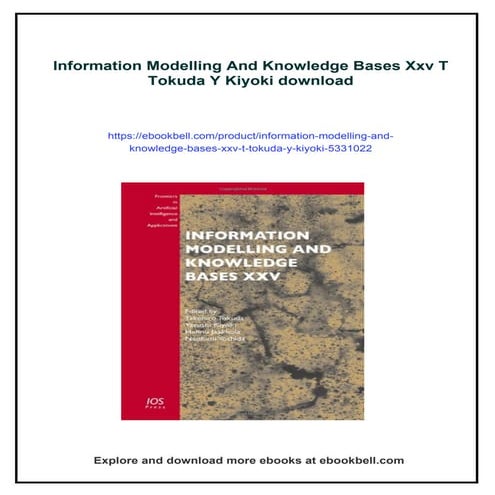 Information Modelling And Knowledge Bases Xxv T Tokuda Y Kiyoki | PDF