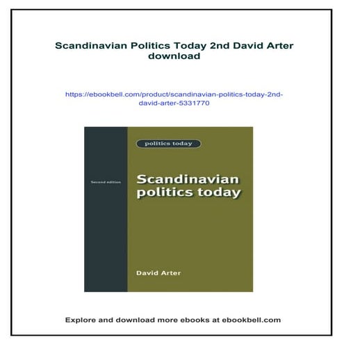 Scandinavian Politics Today 2nd David Arter | PDF