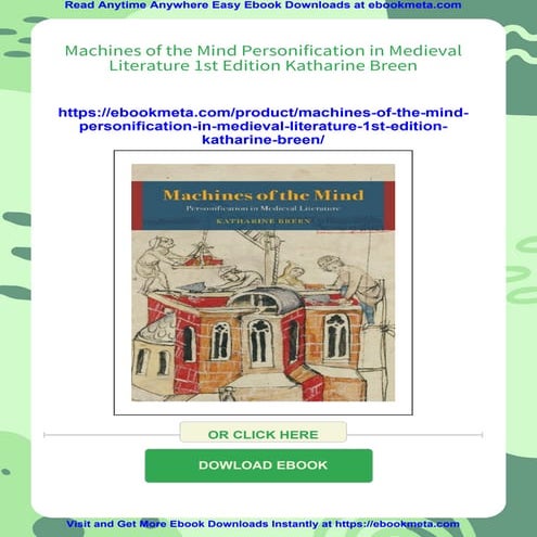 Machines of the Mind Personification in Medieval Literature 1st Edition ...