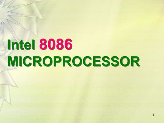 8086 micro processor | PPT