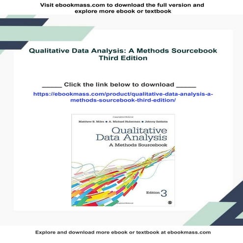 Qualitative Data Analysis: A Methods Sourcebook Third Edition | PDF